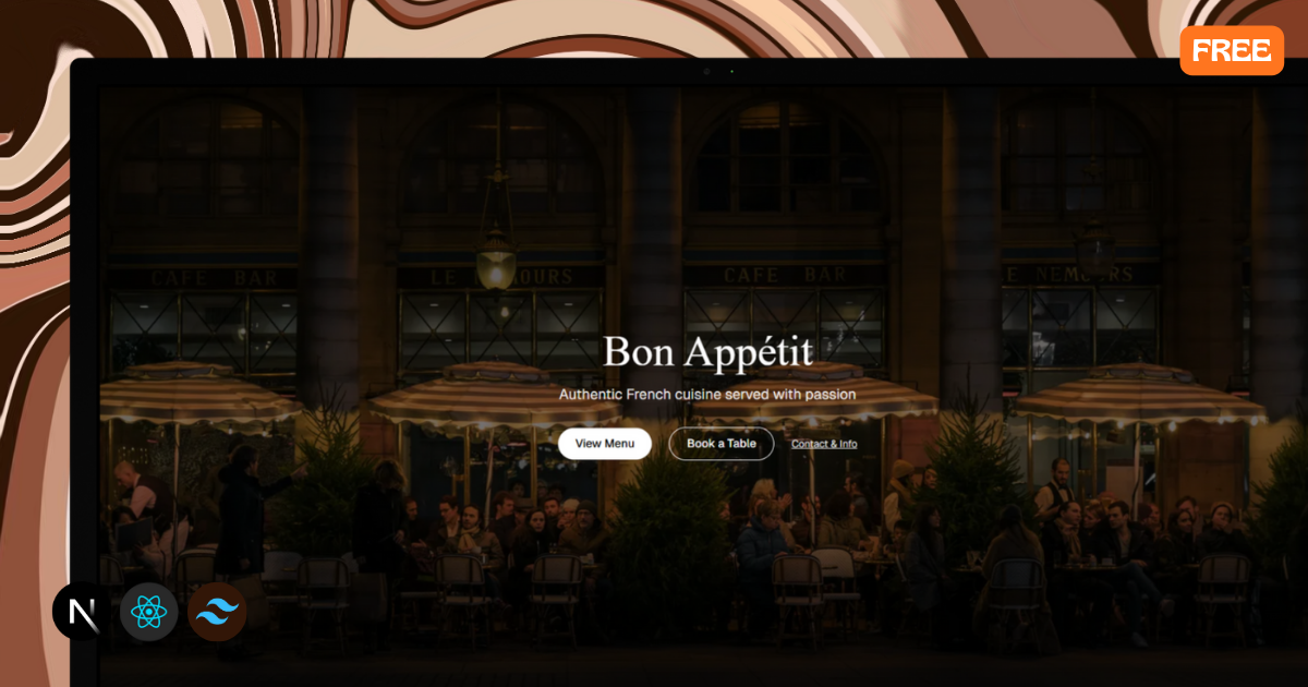 Bon Appétit - Free Next.js Tailwind CSS Restaurant Template